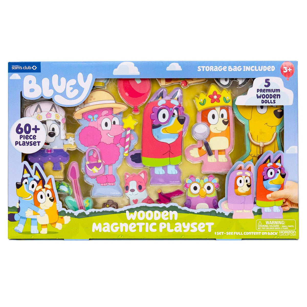 Bluey Wooden Magnetic Playset – WBM MART