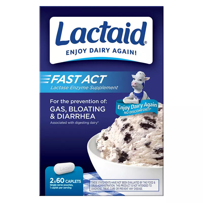 Lactaid Fast Act Lactose Intolerance Caplets, 2 pk./60 ct – WBM MART