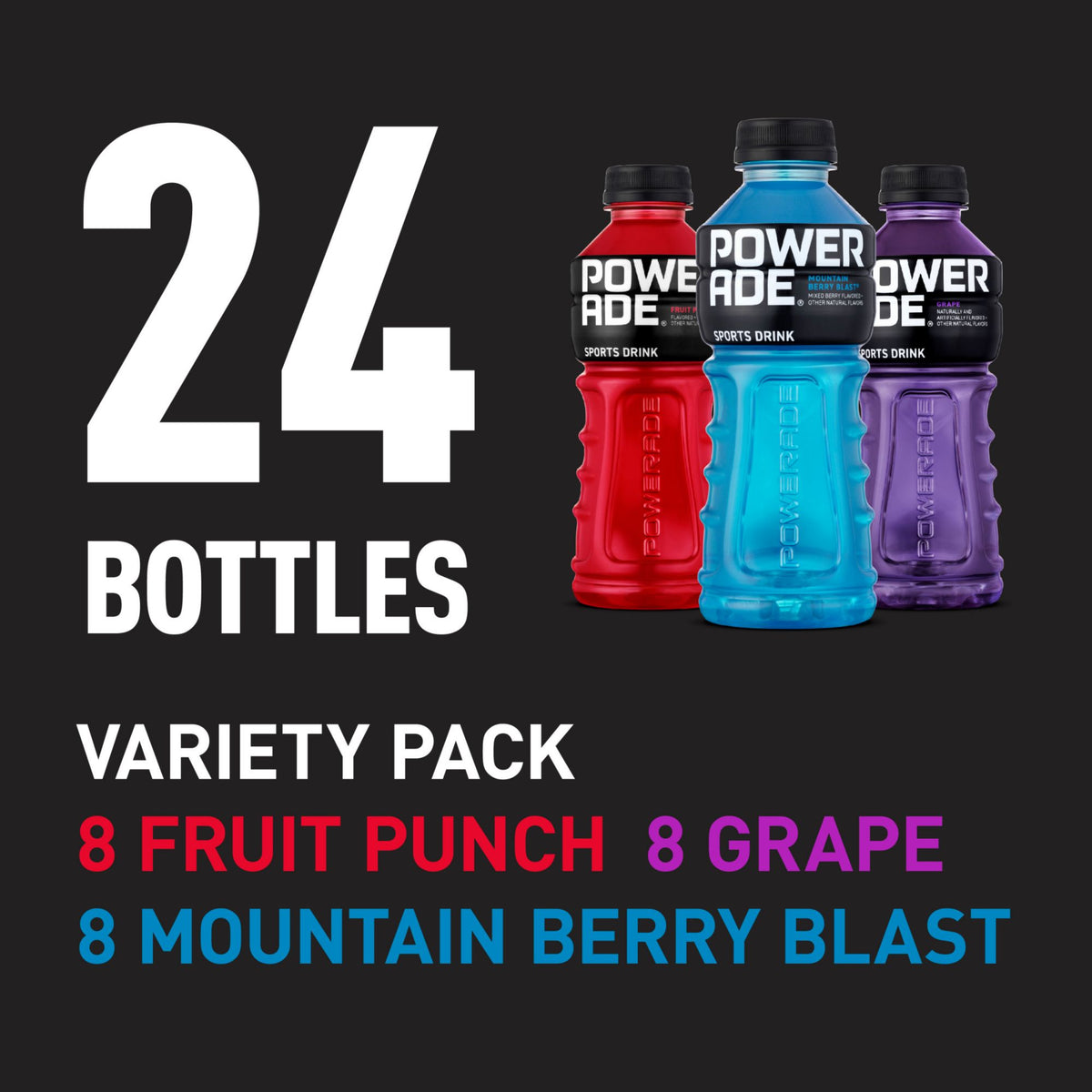 Powerade Variety Pack | Electrolyte Sports Drink Hydration – WBM MART