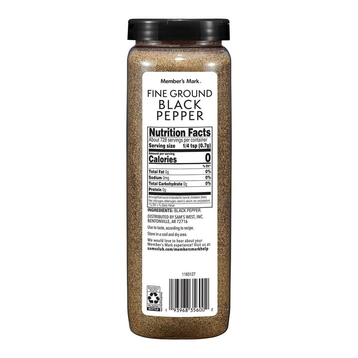Member's Mark Fine Ground Black Pepper, 18 oz – WBM MART