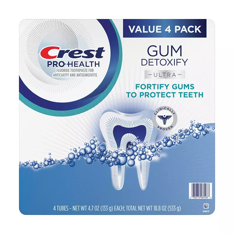 Crest Gum Detoxify Ultra Toothpaste for Healthy Gums | 4 Pack – WBM MART