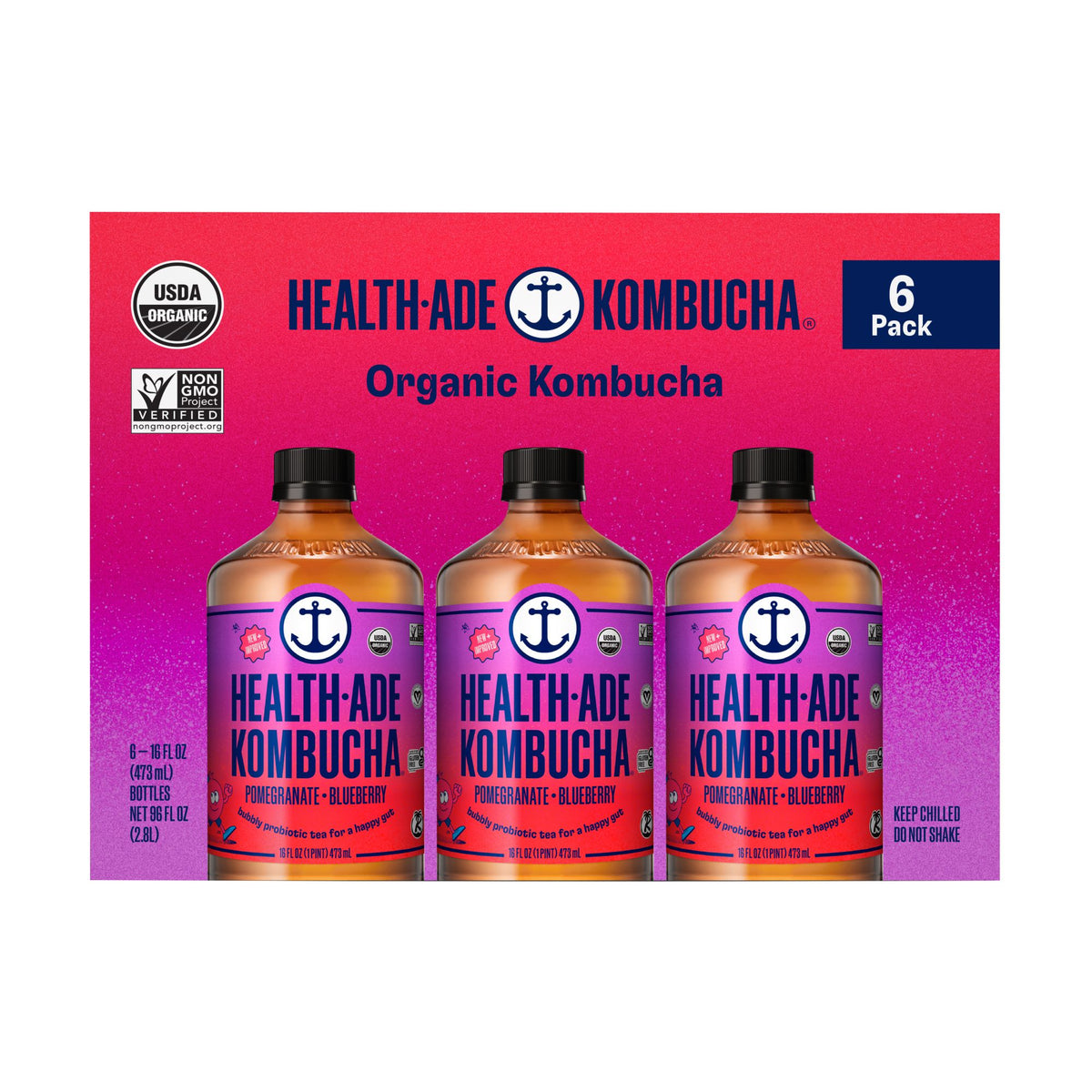 Health-Ade Kombucha Pomegranate Blueberry | Probiotic Drink – WBM Mart