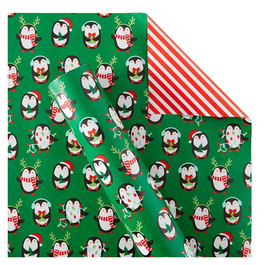 Berkley Jensen 300 sq. ft. Reversible Christmas Gift Wrap – Penguin ...