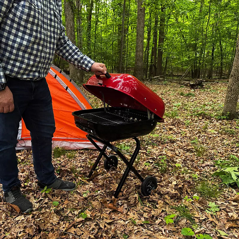 Americana Grills Walk-A-Bout Charcoal Grill with Adjustable Legs – Por ...