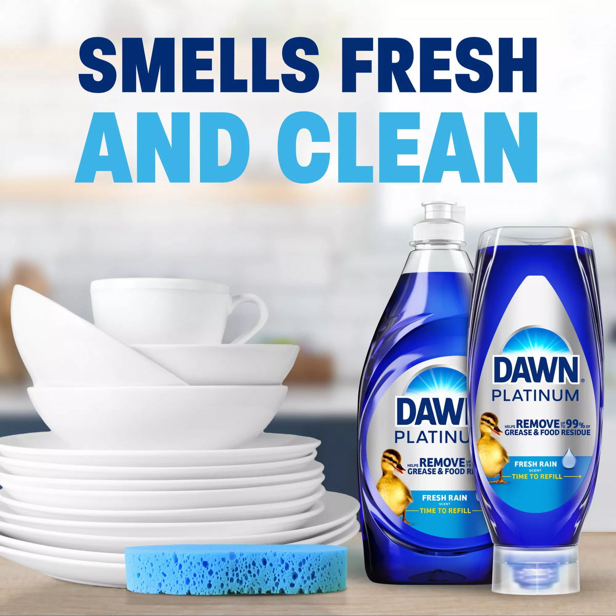 Dawn Platinum Bleach Alternative EZ-Squeeze Dish Soap - Clean Lemon, 3 ...