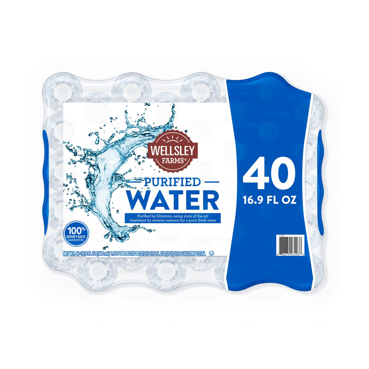Wellsley Farms Purified Water 40-Pack | Clean, Fresh Hydration Anytime ...
