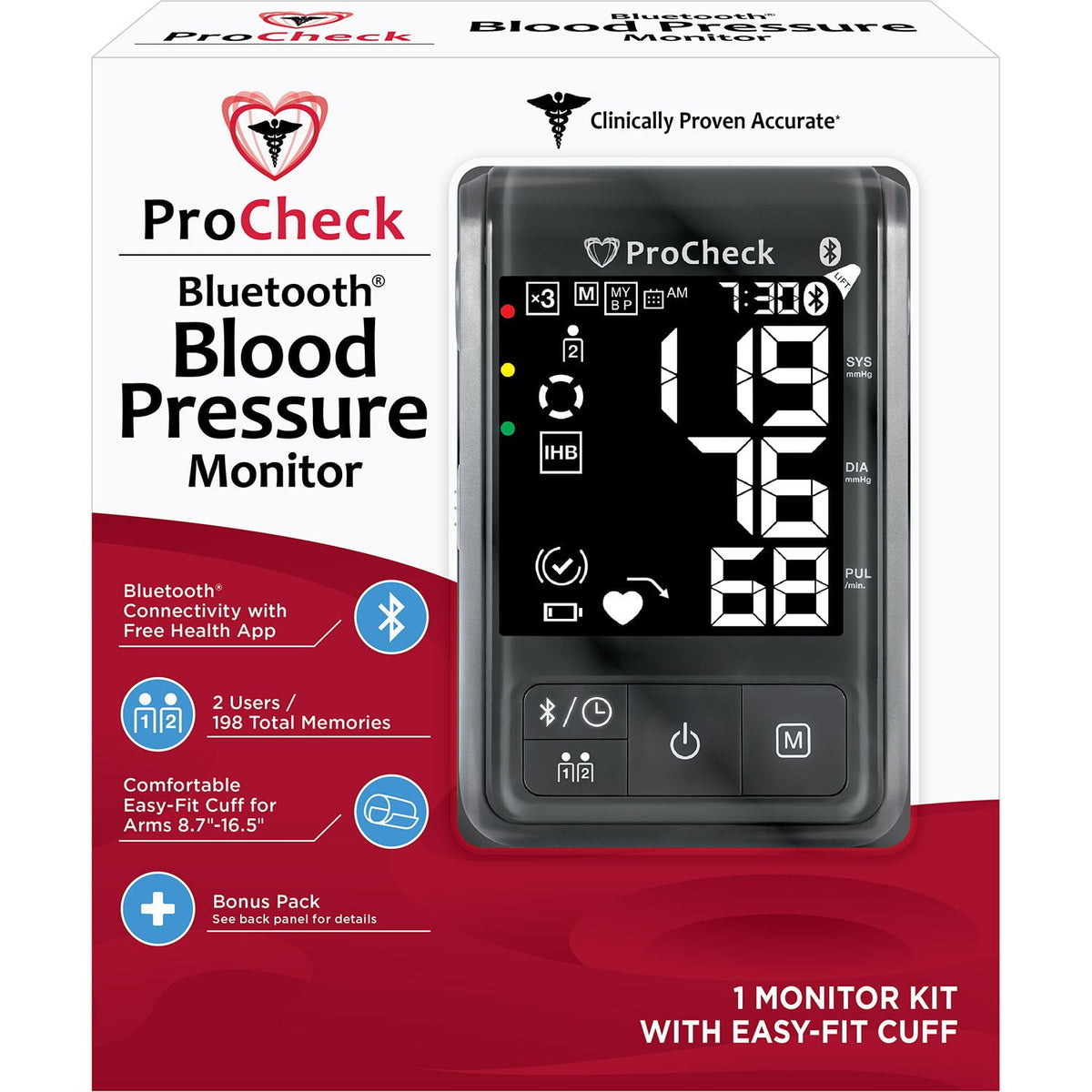 ProCheck Bluetooth® Blood Pressure Monitor with Bonus Pack – Digital U ...