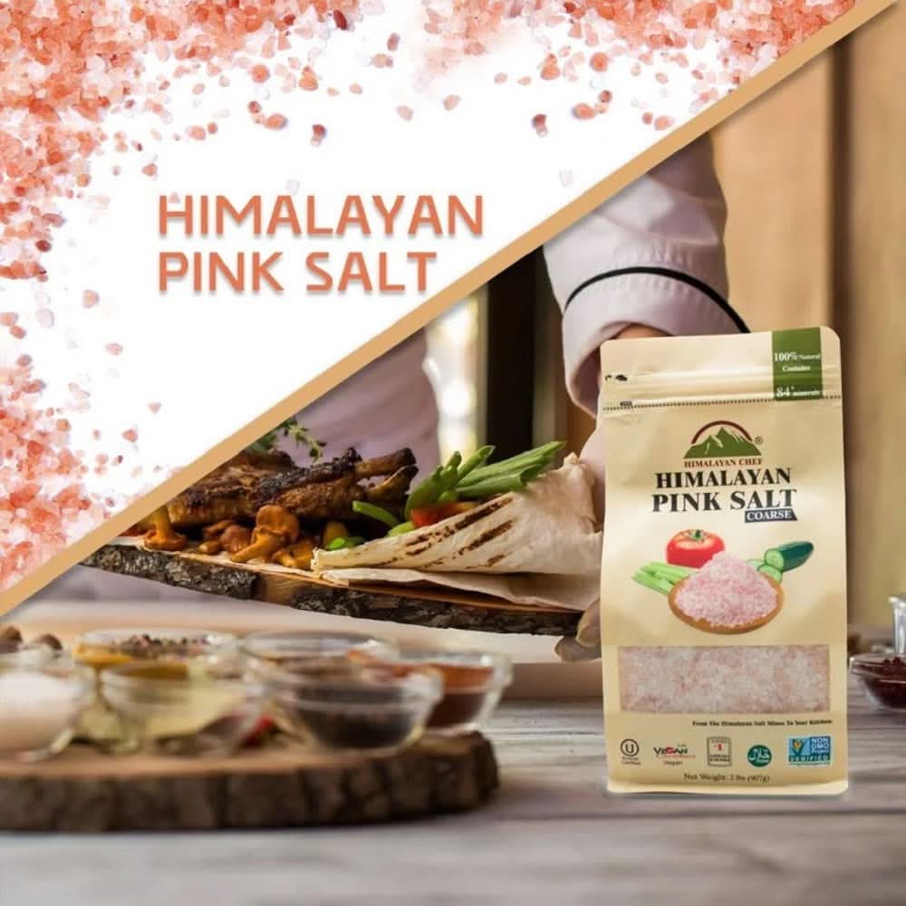 Himalayan Chef Pink Himalayan Salt, Coarse Grain - 2 lbs Bag – WBM Mart