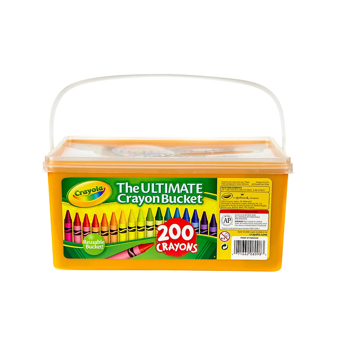 Crayola Ultimate Crayon Bucket, 200-Count – Bulk Coloring Set with Sto ...