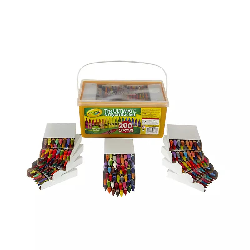 Crayola Ultimate Crayon Bucket, 200-Count – Bulk Coloring Set with Sto ...
