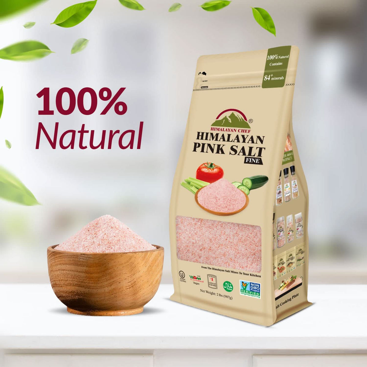 Himalayan Chef Pink Himalayan Salt, Fine Grain - 2 lbs Bag – WBM MART