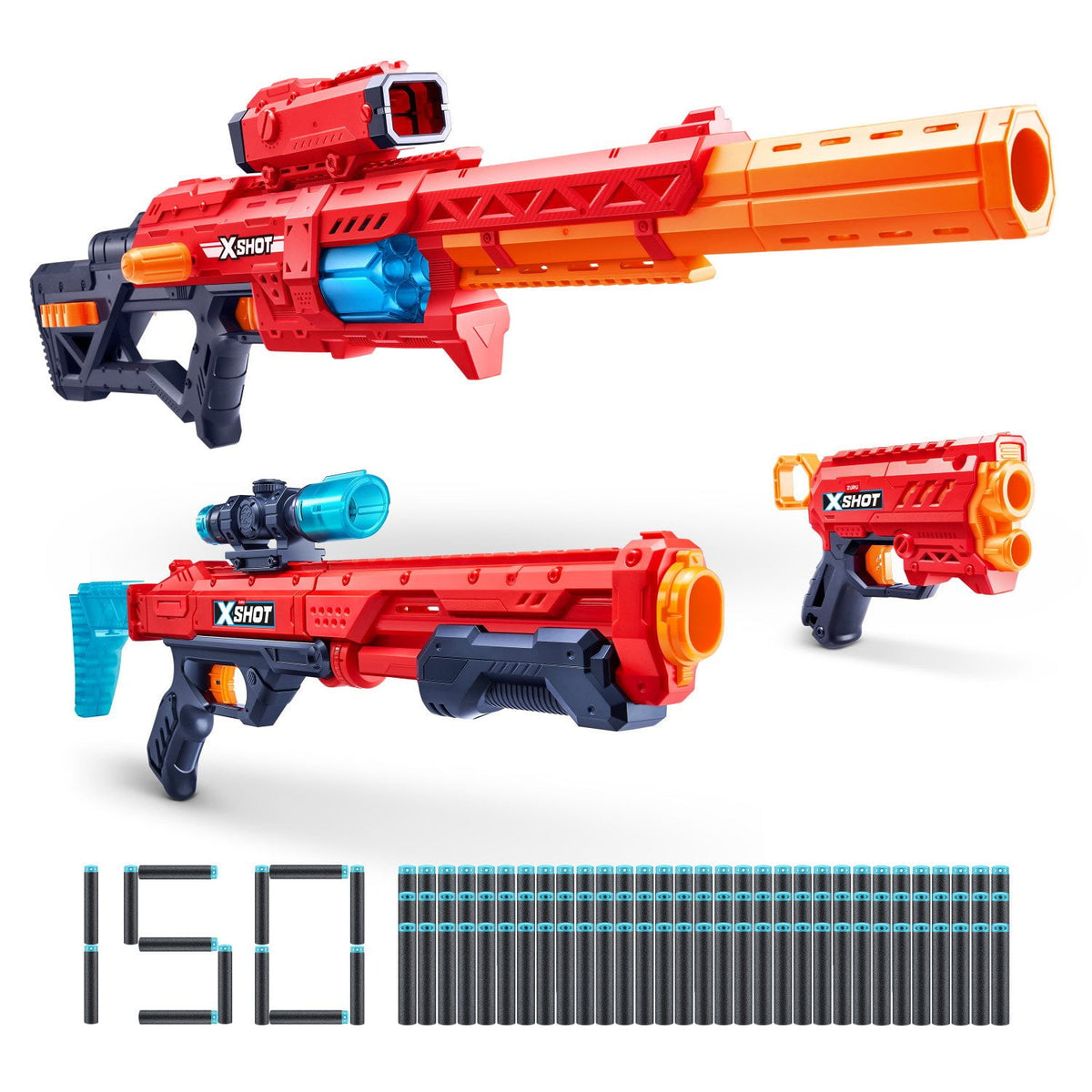 ZURU XSHOT Excel Ranger X8 & Hawk Eye & Micro Blaster Combo Pack – WBM MART