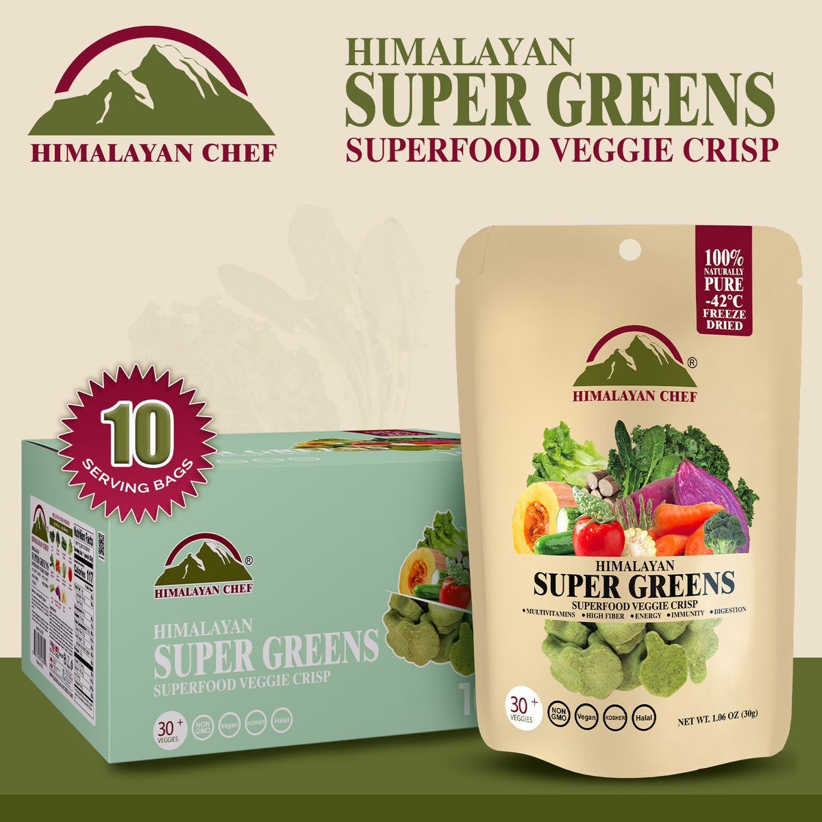 Himalayan Chef Superfood Veggie Crisp - 10 Bags – WBM MART