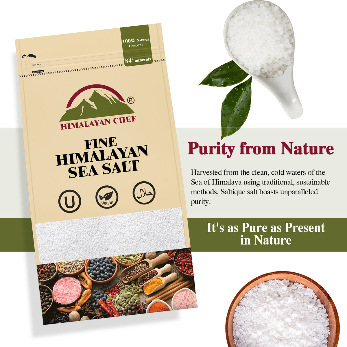 Himalayan Chef Sea Salt Fine - 3 lbs Bag | Pack of 4 – WBM Mart