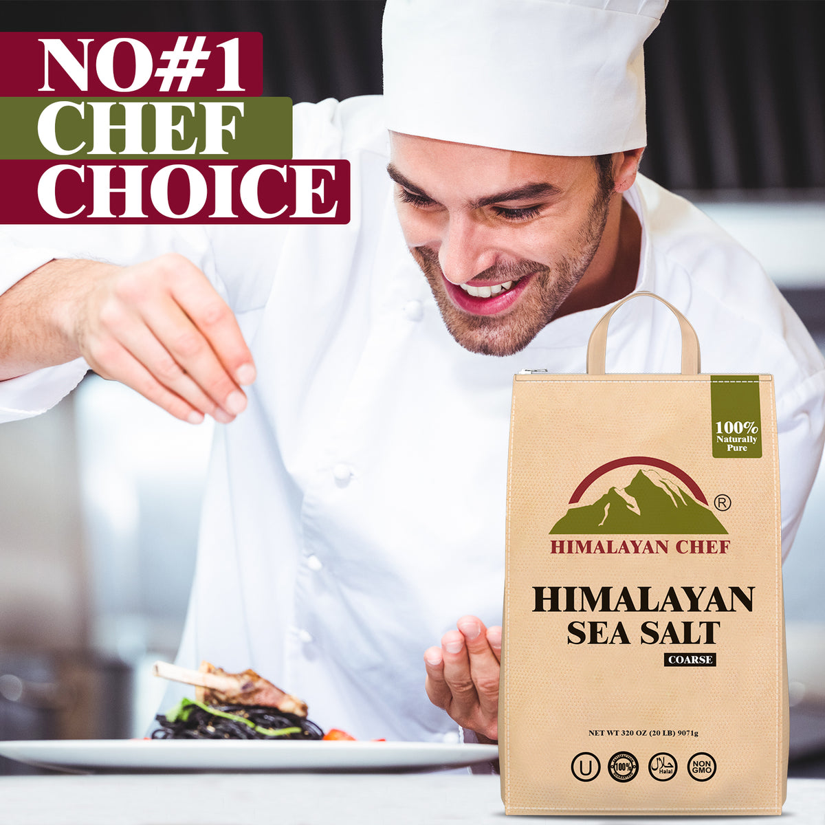 Himalayan Sea Salt Coarse Grain 20 Lbs Himalayan Chef Wbm