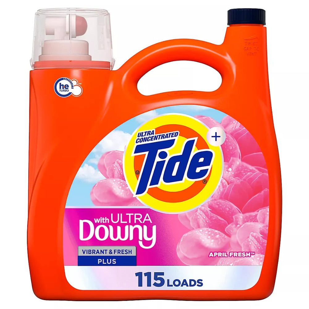 Tide + Ultra Downy Liquid Laundry Detergent - April Fresh, 115 loads/1 ...