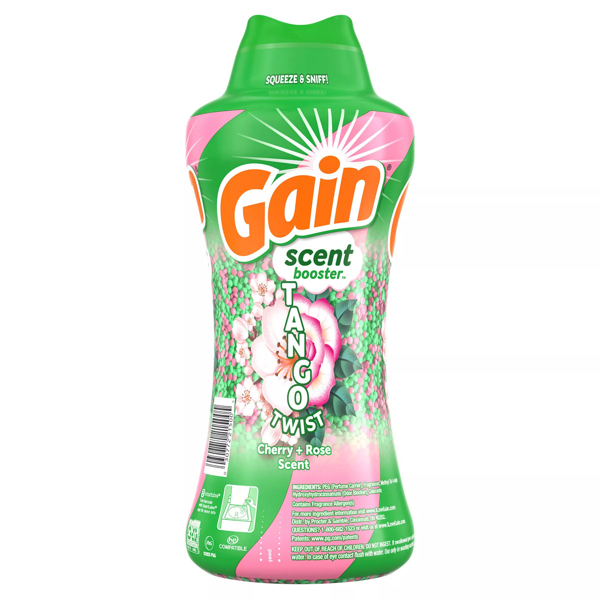 Gain Tango Twist Laundry Scent Booster Beads, Cherry & Rose Scent, 26 ...