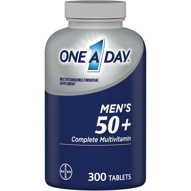 One A Day Men’s 50+ Healthy Advantage Multivitamin Tablets, 300 Count ...