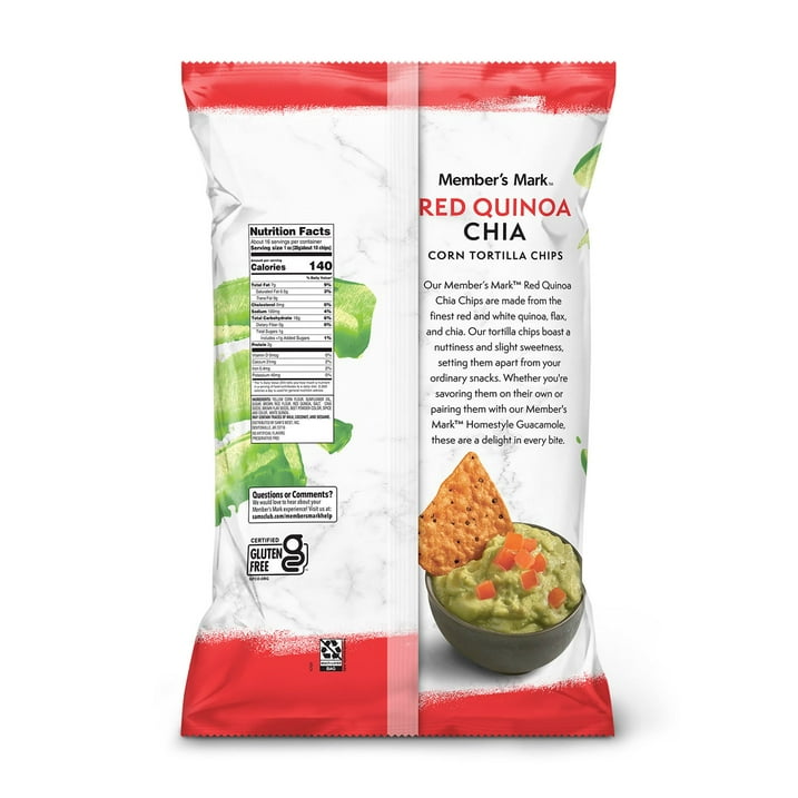 Member's Mark Red Quinoa Chia Corn Tortilla Chips, 16 oz. 10-Pack – WBM ...