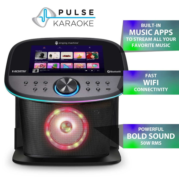 Singing Machine Pulse Premium Wi-Fi Karaoke System – Smart Karaoke Spe ...